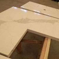 China Customized Quartz Stone Countertops for Cabinet with Faucet for sale