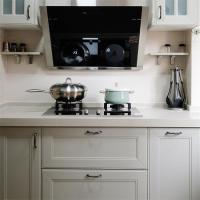 China Customized Size Luxury Countertop Pantry Cabinet With Particle Board Door for sale