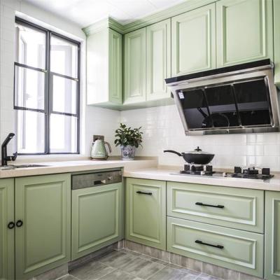 China Lacquer Door Finish Contemporary Complete Kitchen Cabinets Solution for sale