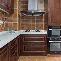 China Customized Size Luxury Countertop Pantry Cabinet With Particle Board Door for sale
