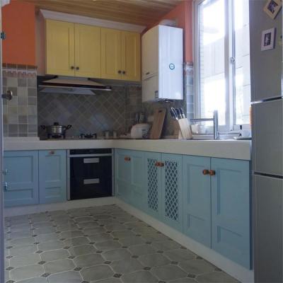 China Plywood Door Solid Wood Kitchen Countertop Cabinet Sets for sale