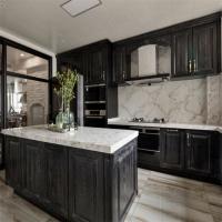 China Granite Countertop Wood Kitchen Cabinets Plywood Cabinetry OEM ODM for sale
