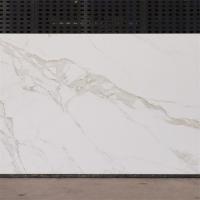 China Glazed White Porcelain Marble Sintered Stone Tile Wall Slab Wear Resistant for sale