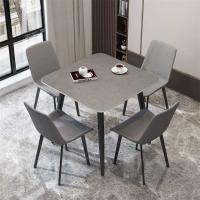 China Customized Modern Luxury Dining Table Set With Sintered Stone Table Top for sale