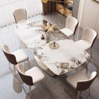 China Round Square Rectangle Dining Table Set 4 Chairs Luxury Dining Table Set for sale