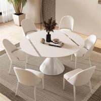 China Round Square Rectangle Dining Table Set 4 Chairs Luxury Dining Table Set for sale
