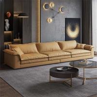China Solid Wood Plywood Living Room Sofas Couches Leather Cover for sale