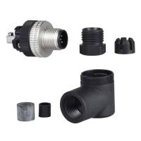 China Schneider Electric Telemecanique XZCC12 M12 5 Pin Elbowed Connector IP67 3A 30VAC for sale