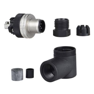 China Schneider Electric Telemecanique XZCC12 M12 5 Pin Elbowed Connector IP67 3A 30VAC for sale