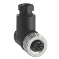 China Schneider Electric Telemecanique XZCC12 M12 5 Pin Elbowed Connector IP67 3A 30VAC for sale