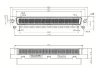 China LFH200 Alternative 71718-2000 200 Position D Type Board To Board Matrix Receptacle for sale