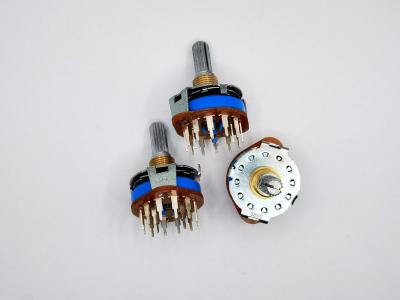China SRRM433700 Rotary Switch 4P3T 12-Position 0.25A 30VDC PC Pins Vertical Type for sale