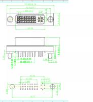 China DVI-D 24+1 Male to DVI-D 24+5 Male High-Precision DVI Connector for PCB for sale