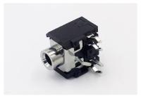 China PJ-306 3.5mm Metal Copper Headphone Audio Jack DIP 5 Pin Stereo Socket DC12V 1A for sale
