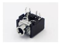 China PJ-306 3.5mm Metal Copper Headphone Audio Jack DIP 5 Pin Stereo Socket DC12V 1A for sale