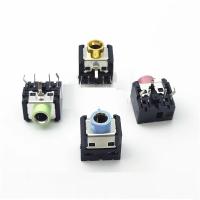 China PJ-306 3.5mm Metal Copper Headphone Audio Jack DIP 5 Pin Stereo Socket DC12V 1A for sale