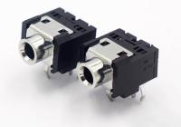 China PJ-306 3.5mm Metal Copper Headphone Audio Jack DIP 5 Pin Stereo Socket DC12V 1A for sale