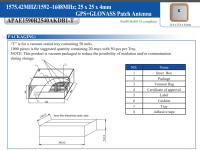China GPS GLONASS Dual Band Patch Antenna 1575.42MHz 1592-1608MHz 25x25x4mm RHCP for sale