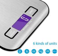 China 5kg 1g Stainless Steel Digital Food Scale with LCD Display 11lb Capacity for sale