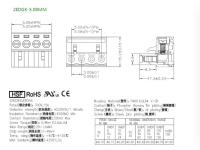 China 2EDGR-5.08mm Pluggable Terminal Block 2 to 12 Pin 300V 10A Screw Connector for sale