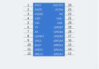 China YX6300-24QS Voice MP3 Controller IC 16-bit MCU aDSP Hard Decoding SoC Chip for sale