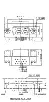 China High Density 15 Position D-Sub Receptacle Female Sockets Connector 634-015-274-043 8.89mm Footprint for sale