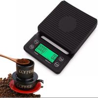 China Multifunctional electronic coffee scale 5kg/0.1g 3kg/0.1g Timer Scale Black Coffe for sale