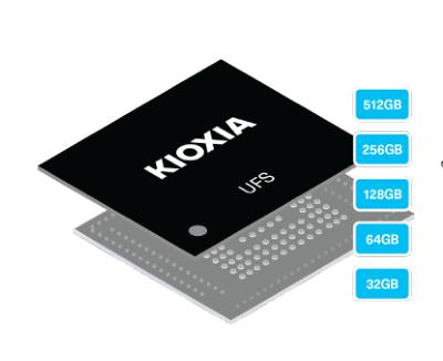 China KIOXIA UFS Memory Chips 3D Flash ICs 32GB-512GB 153 Ball BGA for sale