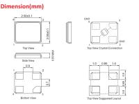 China 8PF 25MHz Quartz Crystal Oscillator TSX-3225 SMD Resonator for sale