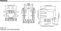 China J1B1211CCD RJ45 Ethernet Connector MODULE WITH 10/100 BASE-TX for sale
