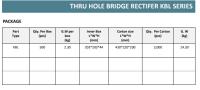 China KBL410 KBL610 Silicon Bridge Rectifier KBPC610 Discrete Semiconductor Products for sale