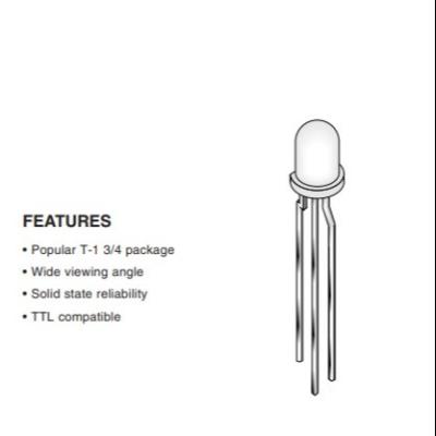 China Everlight MV5439A Bicolor LED Indication Lamp 5mm Green Red 2.3V 1.7V Through Hole for sale