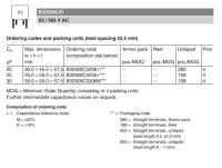 China 0.1uF 305V AC 630V DC EPCOS TDK X2 EMI Suppression Film Capacitor B32921C3104M000 for sale