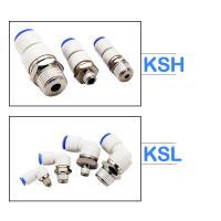 China Right Angle Elbow Pneumatic Rotary Union High Speed 4mm to 12mm KSL KSH for sale