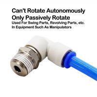 China Right Angle Elbow Pneumatic Rotary Union High Speed 4mm to 12mm KSL KSH for sale