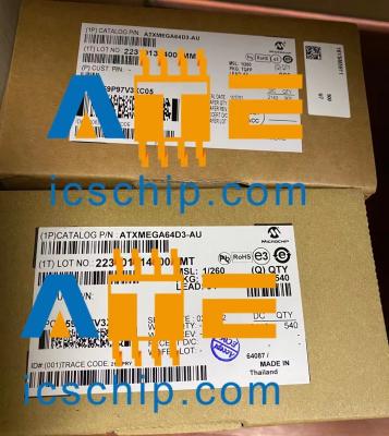 China ATXMEGA64D3-AU AVR Series Microcontroller IC 8/16 Bit 32MHz 64KB (32K X 16) FLASH for sale
