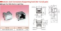 China Subminiature LAN Modular Jack Connector TM11R-5M2-88 11.5mm Height Cat5e Fast Ethernet for sale