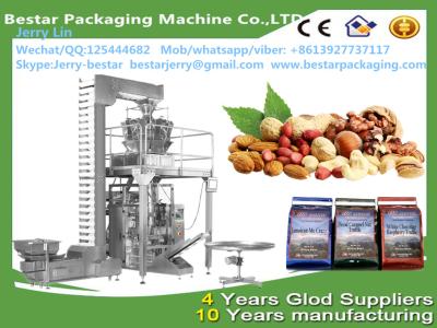 China Automatic coffee peanut bean granule salt sugar packing machine production line Bestar packaging for sale