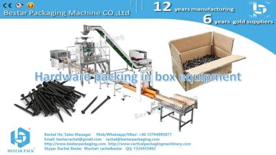 China Automatic weighing and filling box packaging line for 4-10KG hardware nails for sale