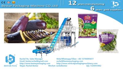 China Automatic weighing packing machine for sliced eggplant salad 1-3kg pouch for sale