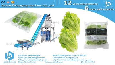 China Leafy greens salad 100g pouch automatic weighing and packing machine for sale