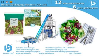 China Weighing packaging machinery for fresh vegetable, leaf salad, leafy greens for sale