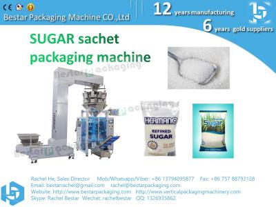 China How to pack white sugar sachet Bestar weighing and packaging machine for sale