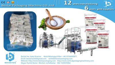 China How to pack 30 small bags white sugar into a big pouch for sale
