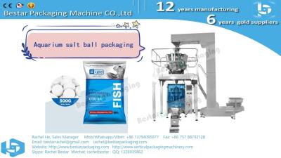 China Aquarium salt ball for oranmetal fish pouch weighing packaging machine BSTV-450AZ for sale