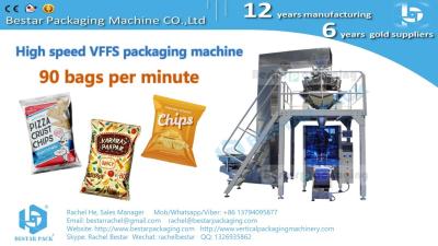 China Bestar newest high speed VFFS packing machine stable at 90 bags per minute BSTV-450AZ for sale
