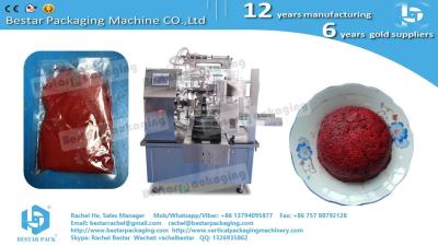 China Doypack machine 8 station with customized screw pump for thick and stick red wine vinasse for sale