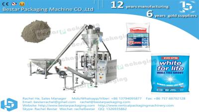 China Cement powder 2kg pouch packaging by Bestar powder dosing machine BSTV-450DZ for sale