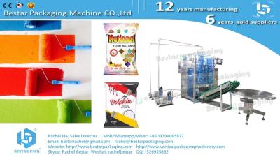 China Oil paint thick liquid pouch packaging machine with automatic filter and replenish function BSTV-450P for sale