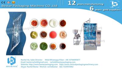 China Bestar packing machine for sticky sauce tilted shape pouch BSTV-450P for sale